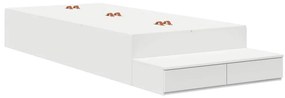 Rám postele s úložným prostorem Bílá 80 cm Kompozitní dřevo 3335597