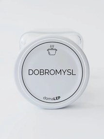 Samolepka na kořenky DOBROMYSL průhledná 5 cm základní písmo