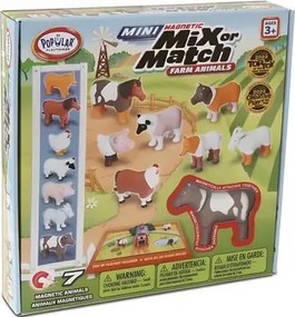 Malblo Magnetic Mini Zvířata z farmy / Magnetická stavebnice