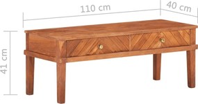 vidaXL TV stolek 110 x 40 x 41 cm masivní akáciové dřevo [286577]