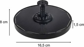 Solární plovoucí fontána - LUARO KX2855 - 16 cm - RGB LED