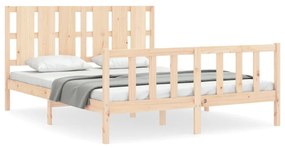 Rám postele s čelem King Size masivní dřevo,  3192236