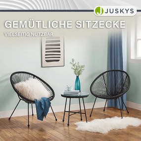 Juskys Balkonový set Ostana, 3 díly Barva: černá