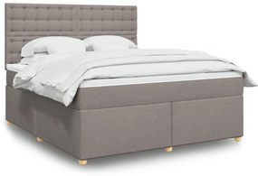 Box spring postel s matrací taupe 180x200 cm textil 3293677