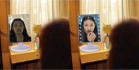 Bezdoteku Kosmetické make-up zrcátko s led osvětlením bílé