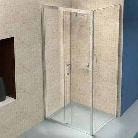 BPS-koupelny Obdélníkový sprchový kout HYD-OK103 100x80 chrom/transparent
