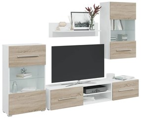 5dílná TV stolky s LED osvětlením dub sonoma kompozit 3324231