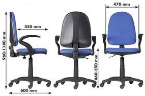 Pracovní židle Torino s područkami