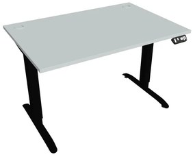 Elektr. nastavitelný stůl 120x80 s pamětí - HOBIS MOTION  MS 2M 1200 Dekor stolové desky: šedá, Barva kovové podnože: černá