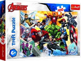 Trefl Puzzle Síla Avengers/Disney Marvel The Avengers 100 dílků 41x27,5cm v krabici 29x19x4cm