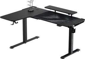 Psací stůl Ultradesk Winger černý 155 cm x 111 cm