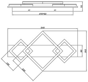 Brilagi - LED Stropní svítidlo AXIS LED/24W/230V