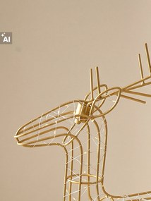 Sinsay - Vánoční LED dekorace ve tvaru soba - zlatá