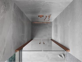 Mexen Otevírací sprchové dveře MIST (d+d) 120x200 cm 6mm broušená měď, průhledné, 8A7-120-000-65-00