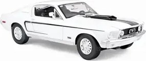 Maisto - 1968 Ford Mustang GT Cobra Jet, bílá, 1:18
