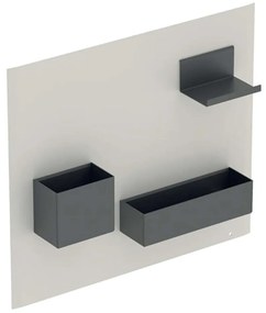 Geberit - Magnetická tabule s přihrádkami, 45x39 cm, matná pískově šedá/matná láva 500.649.JL.2