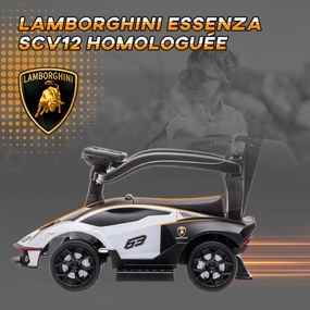AIYAPLAY 2v1 Lamborghini Essenza SCV12 Pushing Car pro děti 12-36 měsíců s houkačkou, odnímatelnou rukojetí a bezpečnostním zábradlím 86,5x40x89,5 cm…