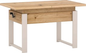 Rozkládací polohovací konferenční stolek HOGO 3v1 | 120-157x62,5-74,5x67 cm | síla horní desky 32 mm | artisan/nohy kašmír