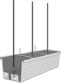 Plastia Velkoobjemový truhlík Berberis TRIO 117 cm - terakota 190203