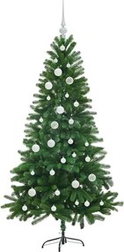 Vánoční stromeček s 150 LED diodami s stojanem Zelená 150 cm PE 3396321