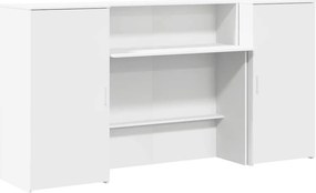 Recepční stůl bílý 200x50x103,5 cm kompozitní dřevo 3324214