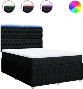 Box spring postel s matrací černá 140 x 190 cm textil 3294360