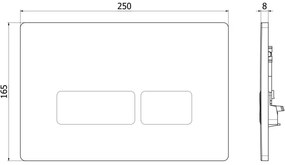 Mexen Tex 04, splachovací tlačítko, matný chrom, 6104-04