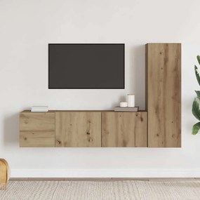 Nástěnné TV skříňky 3 ks dub artisan kompozitní 3328958