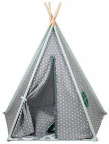 Vigvam design Teepee Stars Mint - čtvercové s doplňky