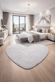 Vopi, Kusový koberec Eton šedý srdce, 100x120 srdce, šedá