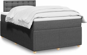 Box spring postel s matrací tmavě šedá 120x200 cm textil 3289738