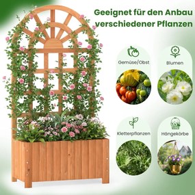 Costway Květinový truhlík s mřížovinami a drenážní truhlík