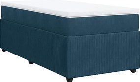 Box spring postel s matrací tmavě modrá 90x190 cm samet 3285612