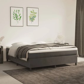 Box spring postel s matrací tmavě šedá 180x200 cm samet 3144694