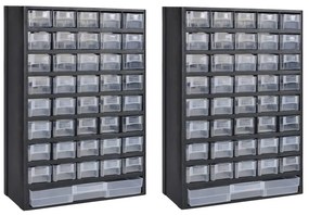 Box na nářadí se 41 zásuvkami 2 ks plastový 275657
