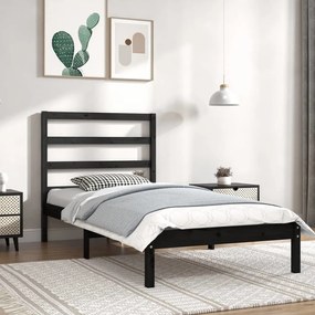 vidaXL Rám postele masivní dřevo 90 x 190 cm Single [3104901] Barva: Černá