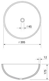 Černé skleněné kulaté umyvadlo ø 39,5 cm Marac – Sapho