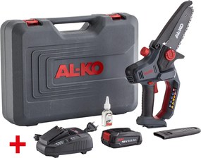 AL-KO CSM 1815 18V Set Comfort – Aku mini řetězová pila s lištou 15 cm včetně baterie, bezstarostný servis, 114023