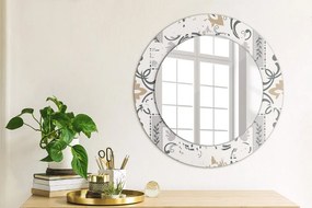 Kulaté dekorativní zrcadlo Retro dlaždice fi 50 cm