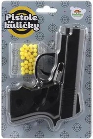 TEDDIES Pistole na kuličky / 14 cm / Plast / Kuličky v balení / od 14
