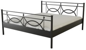 Nábytek ATIKA s.r.o. Kovová postel TOSCANA Povrchová úprava: stříbrná RAL 9006, Rozměr: 100 x 200 cm