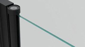 BETA LINE II Black 140 Čiré Sprchové dveře dvoukřídlé s pevnými stěnami v rovině