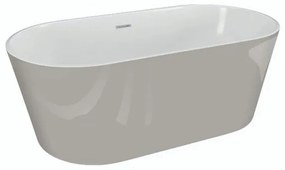 Polimat Akrylátová volně stojící vana Uzo 160x80 Barva: Bílá/šedá popelavá lesk, Rozměry (cm): 160x80