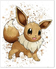 Obraz s motivem Pokémon - 4 rozměry Rozměr: 30x40 cm, Varianta: Eevee