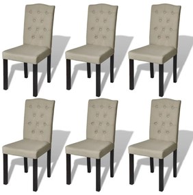 Jídelní židle 6 ks velbloudí textil 160790