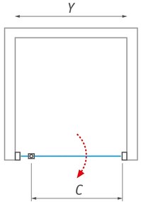 Roth Proxima Line sprchové dveře jednokřídlé 100 x 200 cm 525-1000000-00-15 brillant / satinato