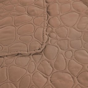 Světle hnědý přehoz na postel STONE Rozměr: 170 x 210 cm