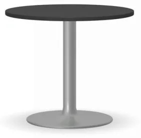 Konferenční stolek ZEUS II, průměr 600 mm, šedá podnož, deska grafit