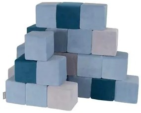 Kostky pěnové - stavebnice pro děti - modrá