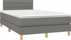 Box spring postel s matrací tmavě šedá 120x190 cm textil 3269780